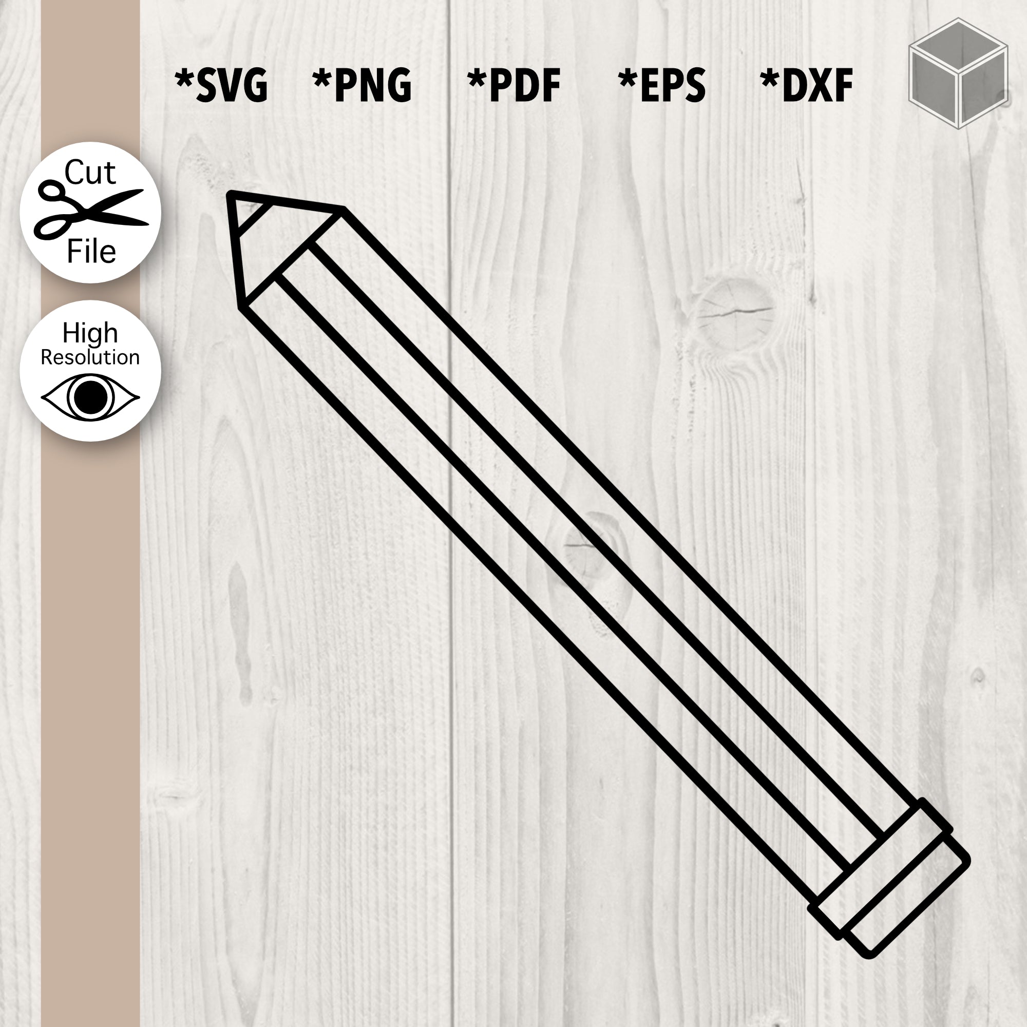 Pencil Outline SVG File | The Digital Files – Mr. & Mrs. Crafty