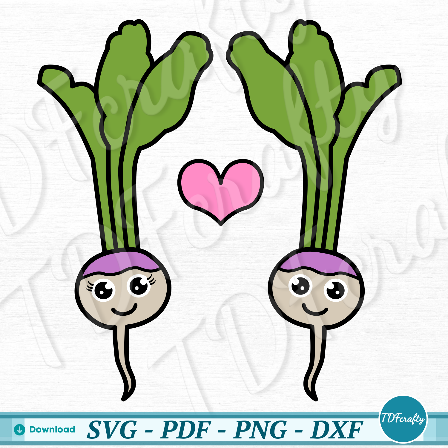 Cartoon Turnip Couple SVG, PNG, PDF, DXF Cut File | TDFcrafty – Mr ...