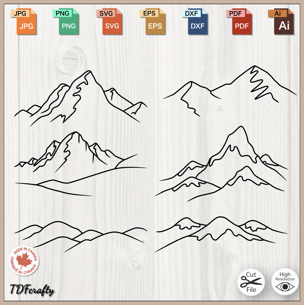 Simple Mountain Range Drawing