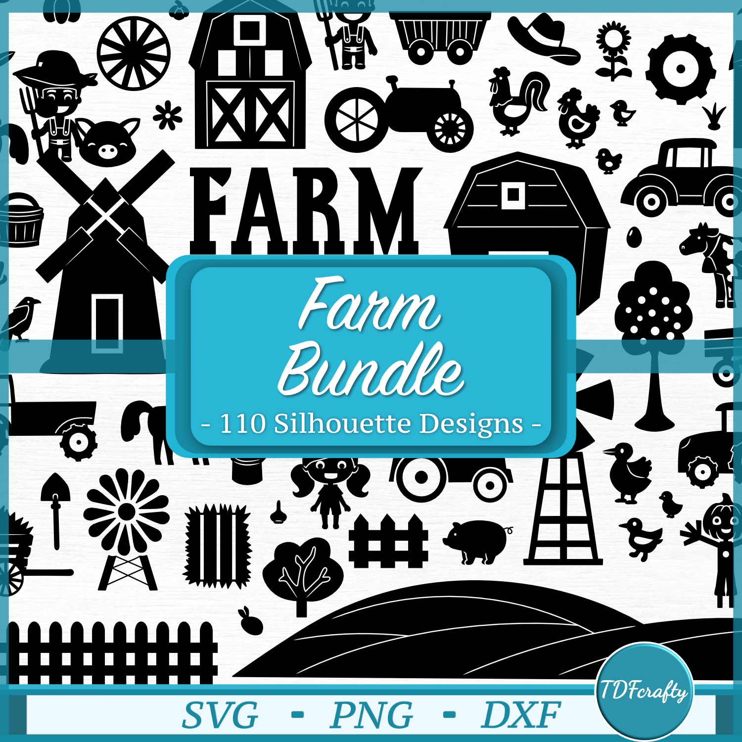 110 Farm Silhouette Designs SVG Files | The Digital Files – TDFcrafty
