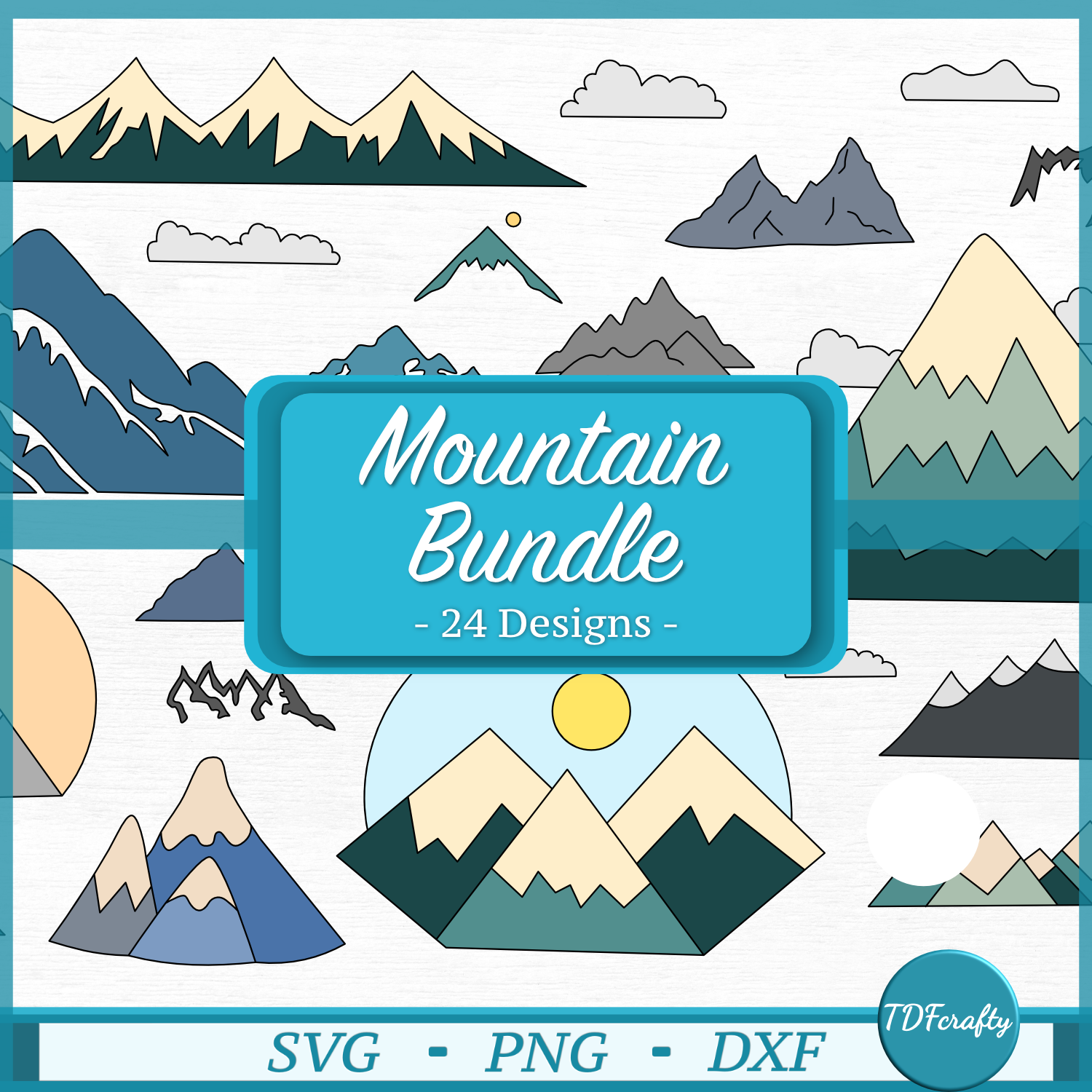 Sunny Mountain Cut Files | The Digital Files – Mr. & Mrs. Crafty