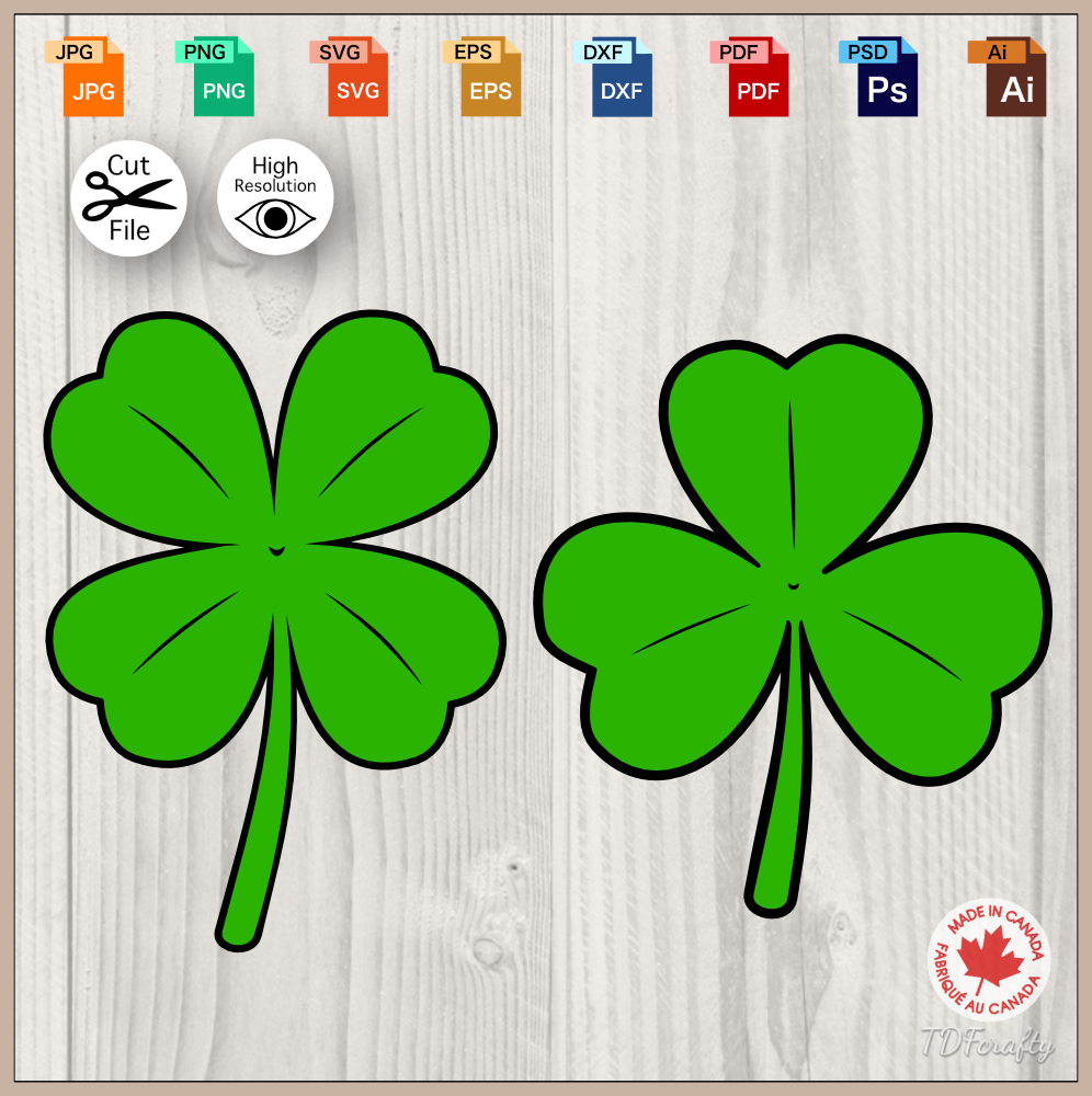 Shamrock SVG | Clipart, Illustration, Cut File – Mr. & Mrs. Crafty