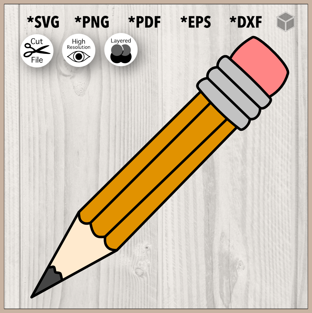 Short Pencil SVG File | The Digital Files – Mr. & Mrs. Crafty