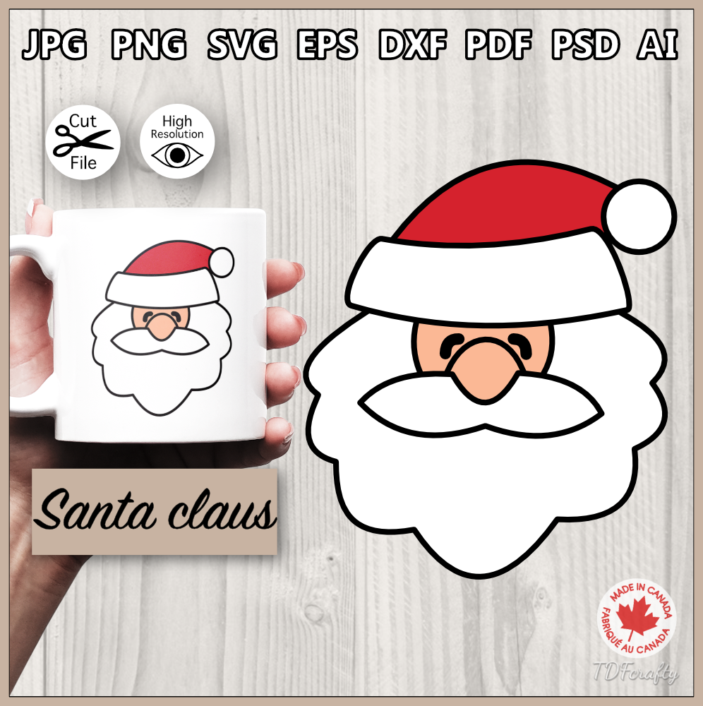 Santa Claus Template Face