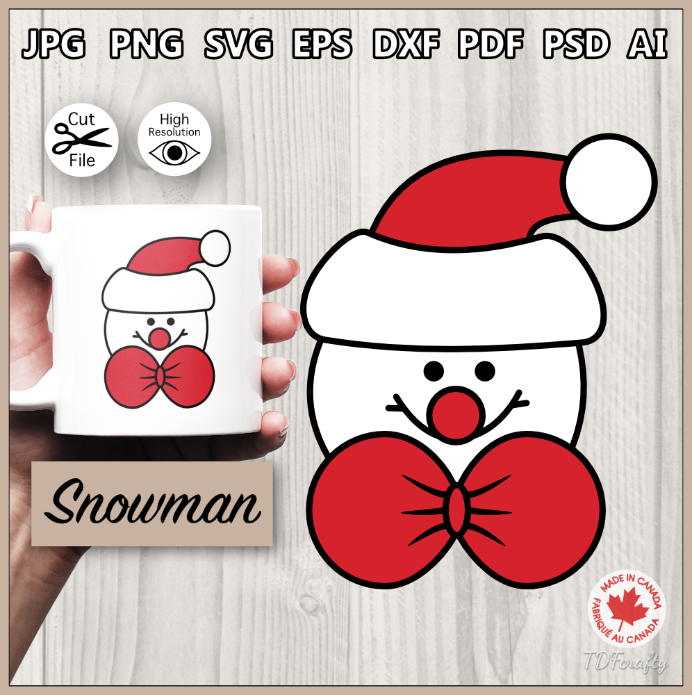 Snowman Goofy Face SVG | The Digital Files – Mr. & Mrs. Crafty