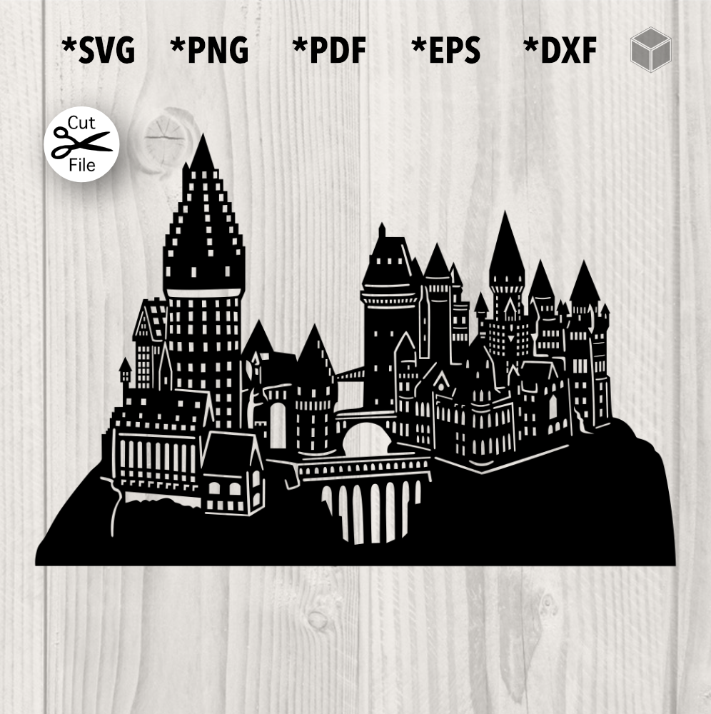 Hogwarts Castle Silhouette