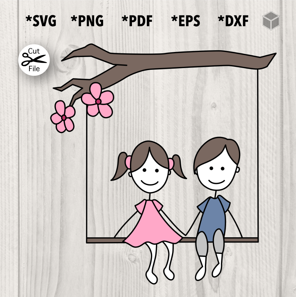 Stick Figure Couple Clipart