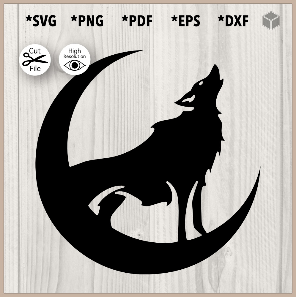 Howling Wolf SVG File | The Digital Files – Mr. & Mrs. Crafty
