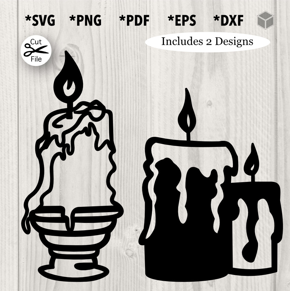Candles SVG File | The Digital Files – Mr. & Mrs. Crafty