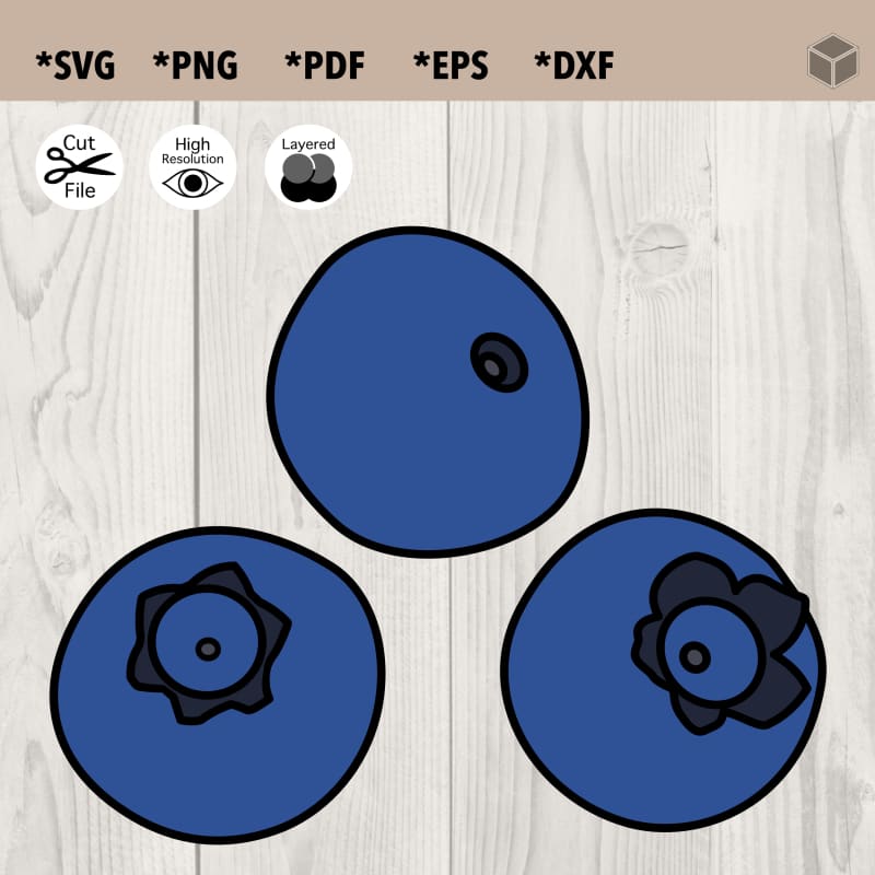 Blueberries Set of 3 SVG File | The Digital Files – Mr. & Mrs. Crafty