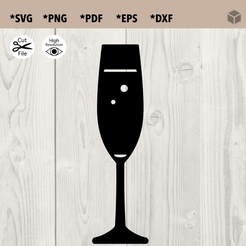Champagne Glass Silhouette