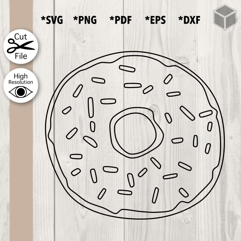 Donut Outline SVG File | The Digital Files – Mr. & Mrs. Crafty