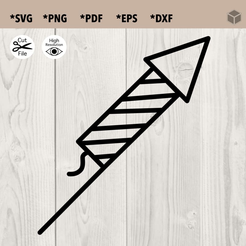 Firework Launcher Outline SVG File | The Digital Files – Mr. & Mrs. Crafty