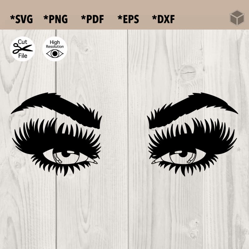 Intense Eyes Silhouette SVG File | The Digital Files – Mr. & Mrs. Crafty