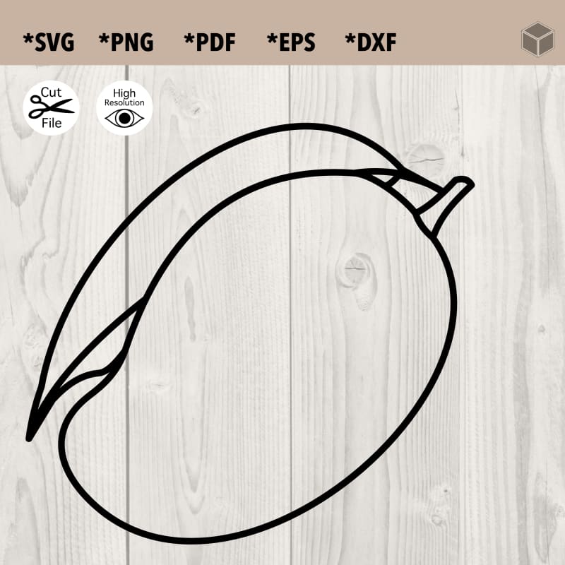Mango Outline SVG File | The Digital Files – Mr. & Mrs. Crafty