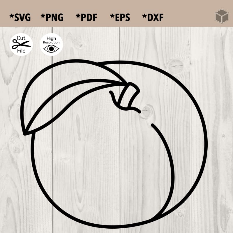 Peach Outline SVG File | The Digital Files – Mr. & Mrs. Crafty