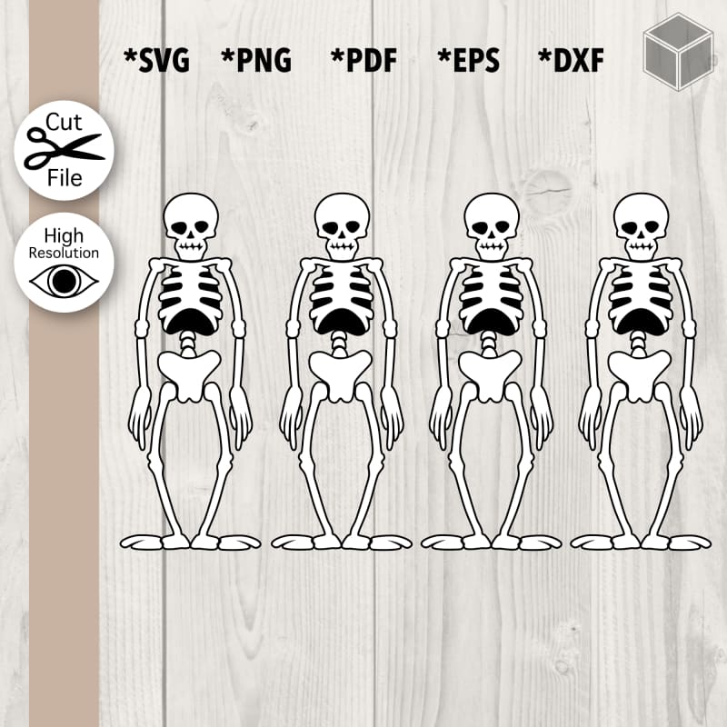 Standing Skeletons SVG File | The Digital Files – Mr. & Mrs. Crafty