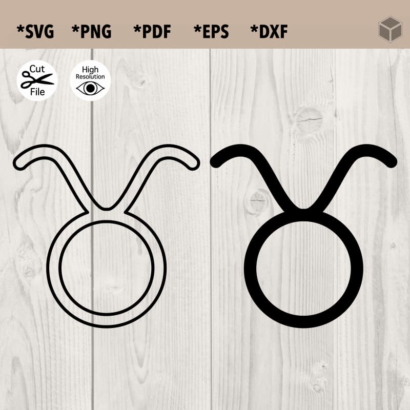 Taurus Symbol Silhouette & Outline SVG File | The Digital Files – Mr ...