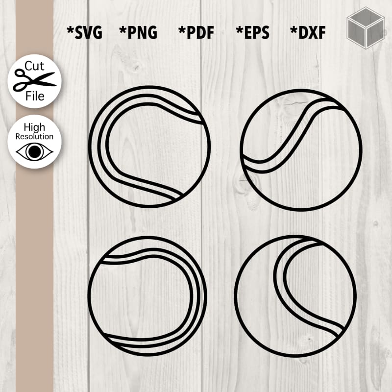 Tennis Ball Outline Clipart