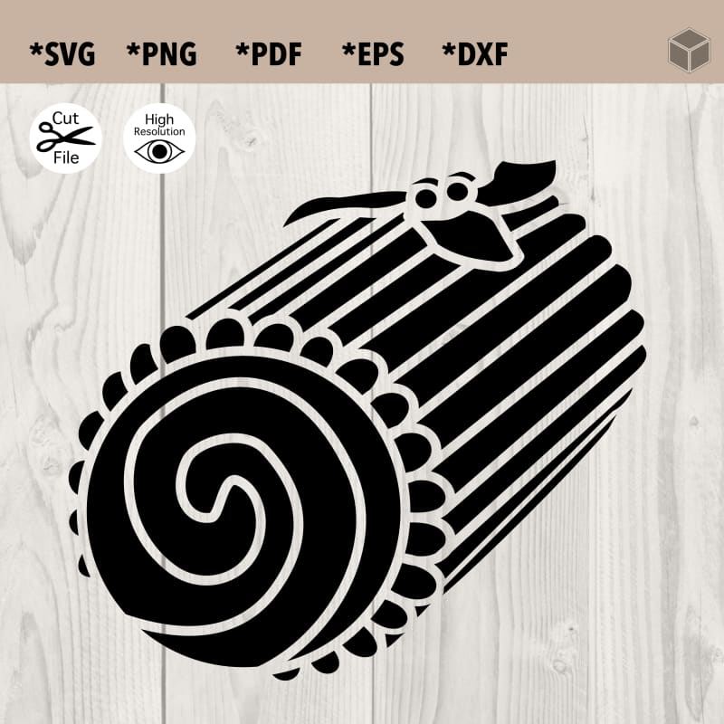 Yule Log Silhouette SVG | The Digital Files – Mr. & Mrs. Crafty
