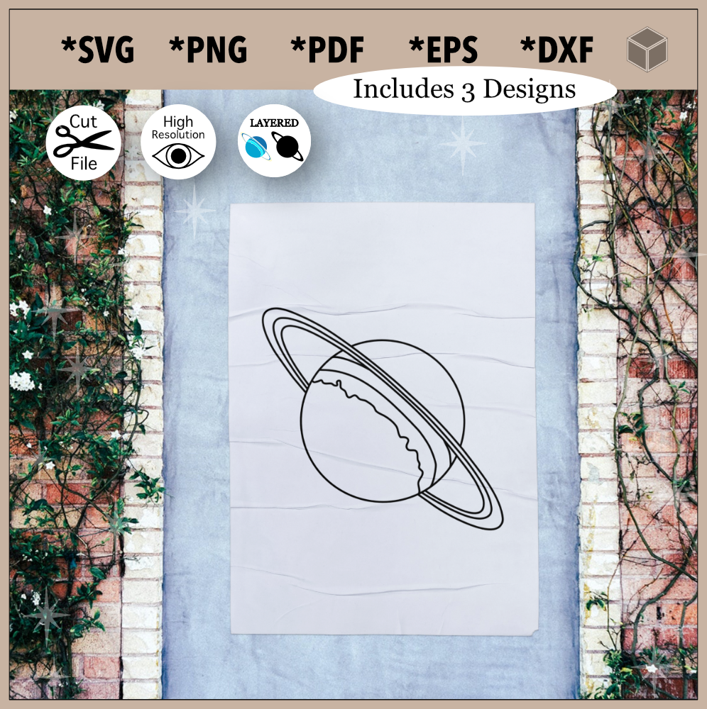 Uranus Color and Outline Set SVG | The Digital Files – TDFcrafty