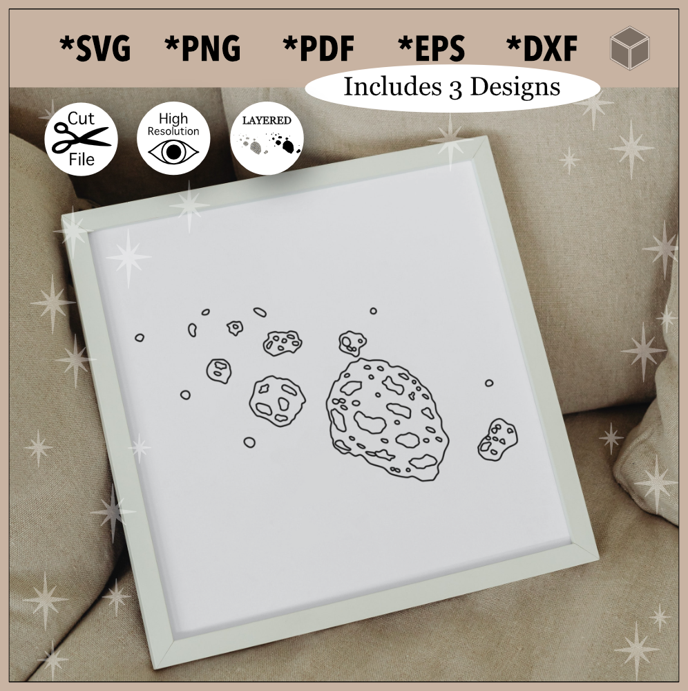 Astroids Color and Outline Set SVG | The Digital Files – TDFcrafty