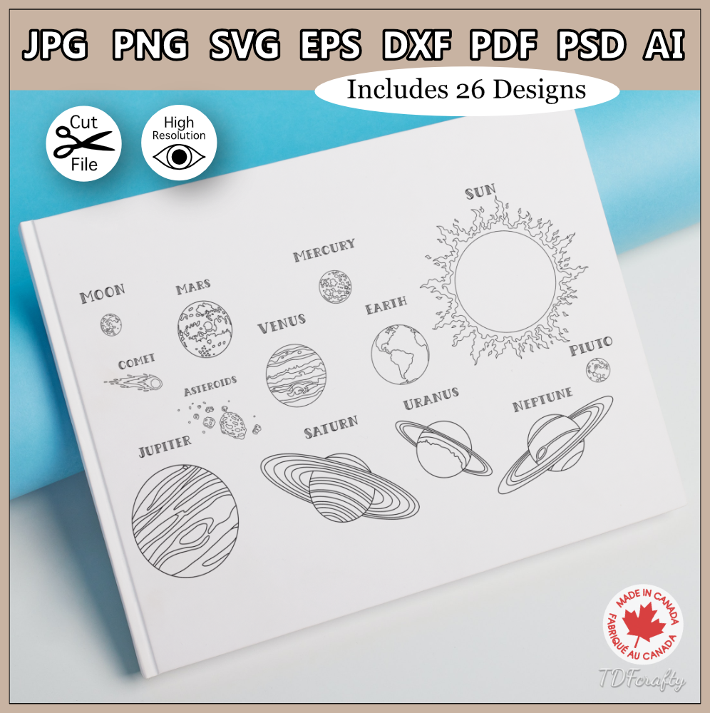 Solar System Cut And Color