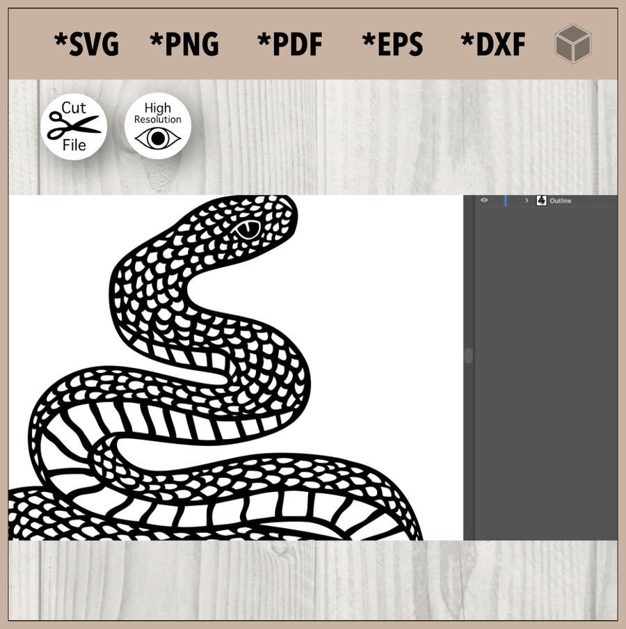 Snake Scales Outline SVG File | The Digital Files – TDFcrafty