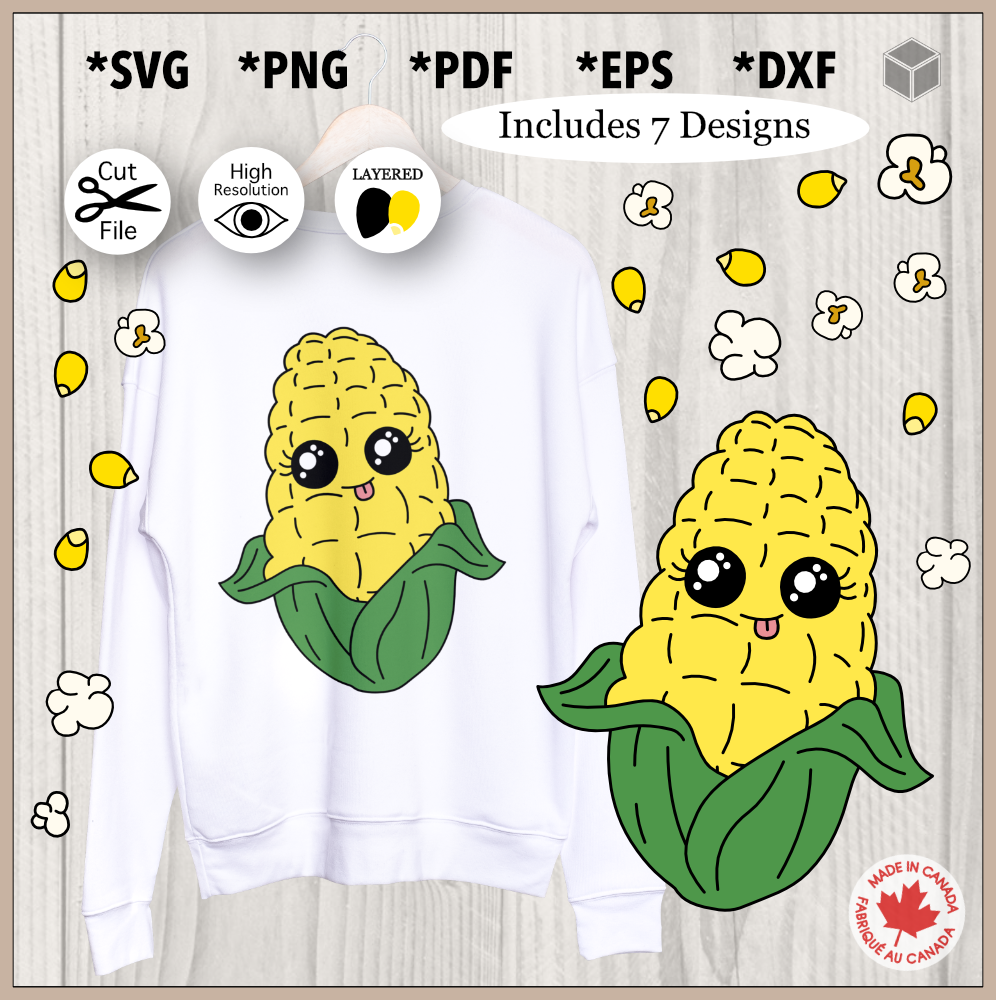 Cute Corn SVG File | The Digital Files – Mr. & Mrs. Crafty